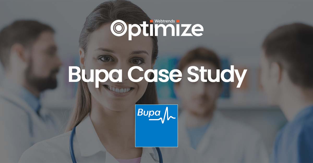 Mobile Conversion Rates | Bupa Case Study | Webtrends Optimize
