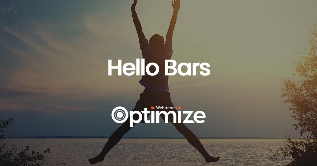 Hello Bars | Website Personalisation | Webtrends Optimize